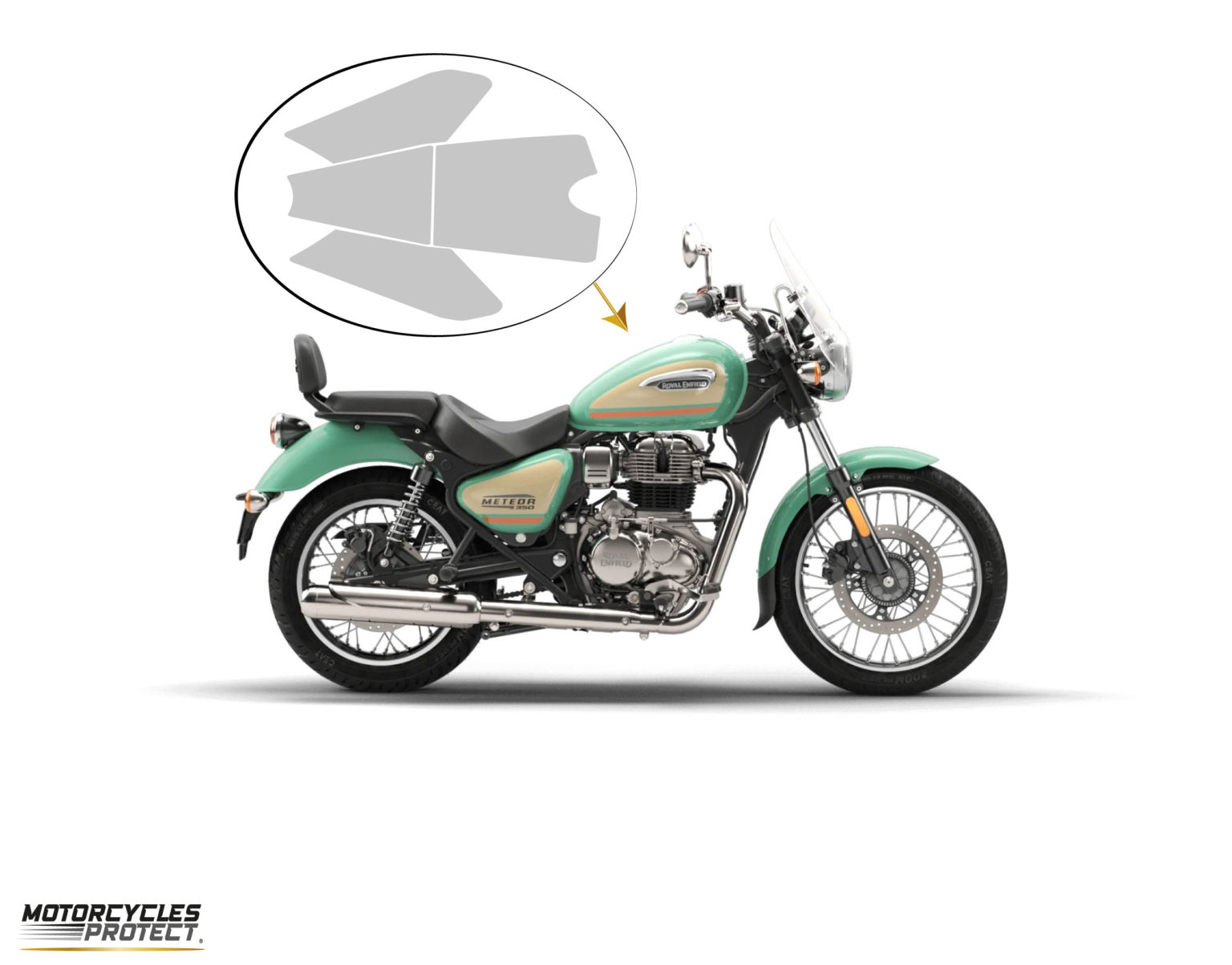 ROYAL ENFIELD METEOR 350 - Paint protection film | PPF Protection