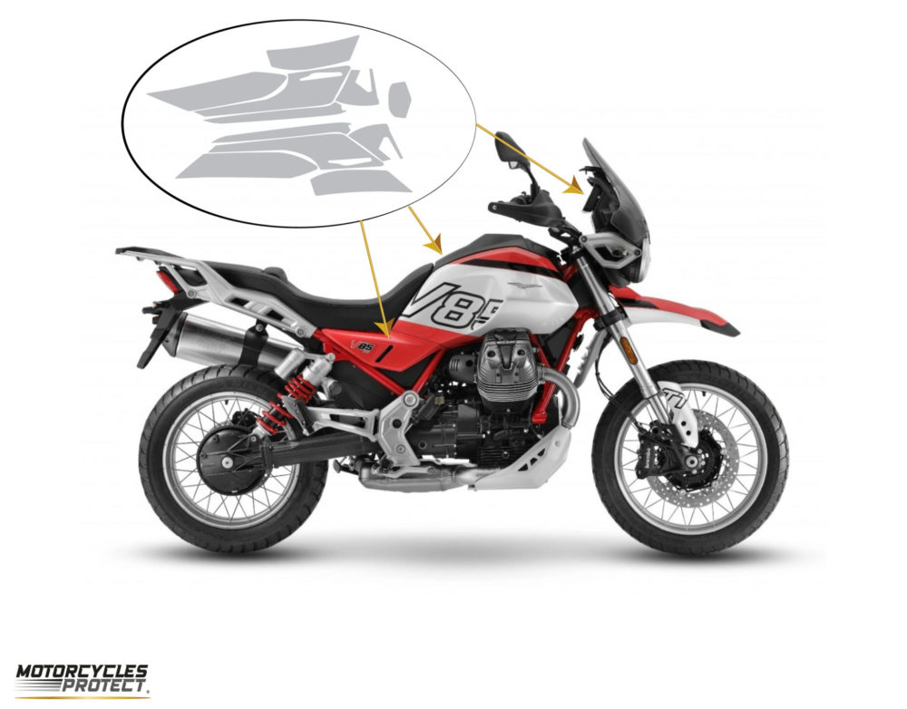MOTO GUZZI V85 TT TRAVEL 2024 - Paint protection film | PPF Protection
